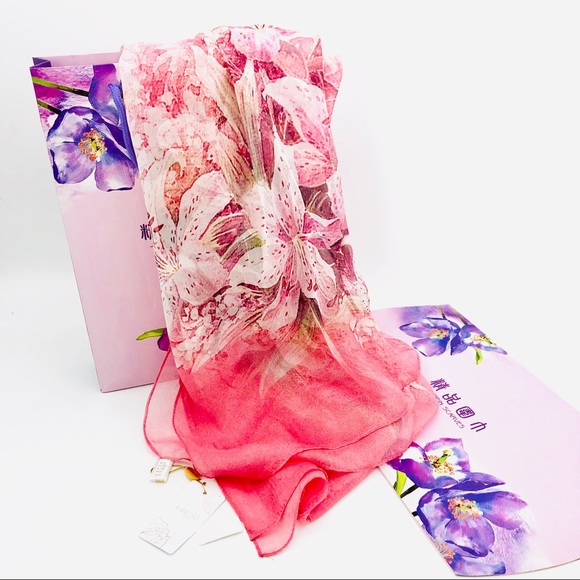 JingPin Scarves | Accessories | Authentic 0 Silk Jingpin Chinese Lily ...